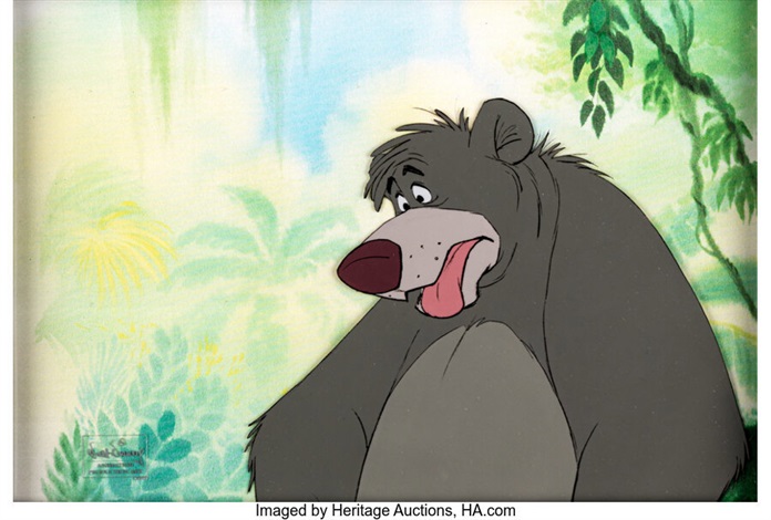 The Jungle Book Baloo Production Cel Walt Disney, 1967 by Walt Disney ...