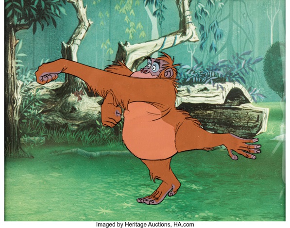 The Jungle Book King Louie Production Cel Walt Disney, 1967 by Walt ...