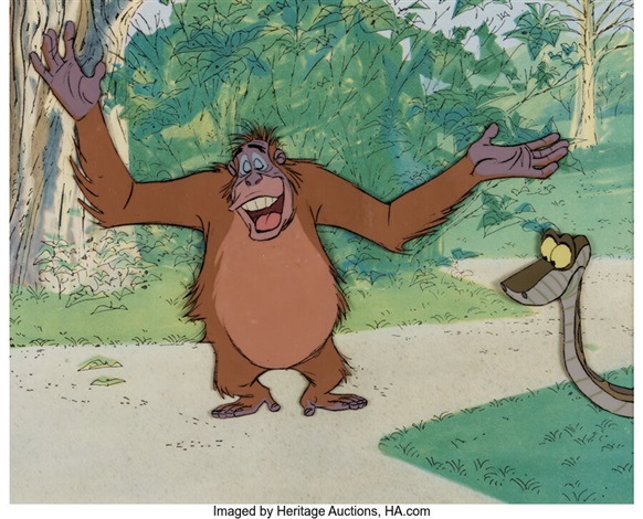 The Jungle Book Kaa and King Louie Production Cel Walt Disney, 1967 by ...