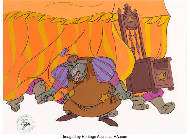 Robin Hood Sheriff of Nottingham and Guards Production Cel Walt Disney ...