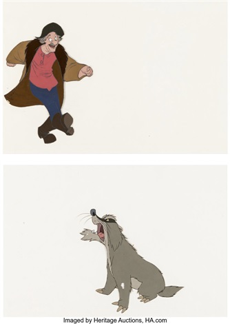 The Fox and the Hound Amos and Mr. Digger Production Cels Group of 2 ...