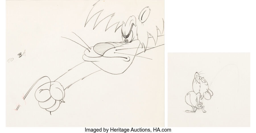 Slap Happy Lion Lion Animation Drawings Group of 2 MGM, 1947 by Metro ...