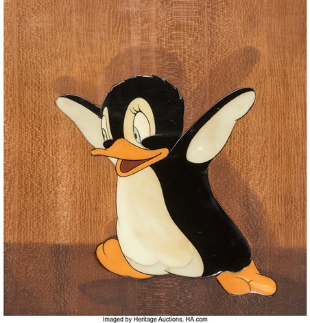 Donalds Penguin Tootsie Production Cel Courvoisier Setup Walt Disney ...