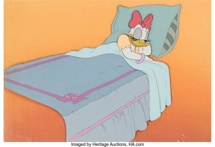 Sleepy Time Donald Daisy Duck Production Cels and Custom Backgrounds ...