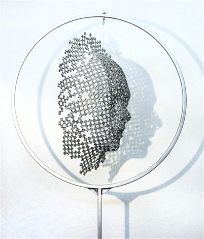 Inside Out - abstracted, repurposed metal, gothic, figurative chromed ...