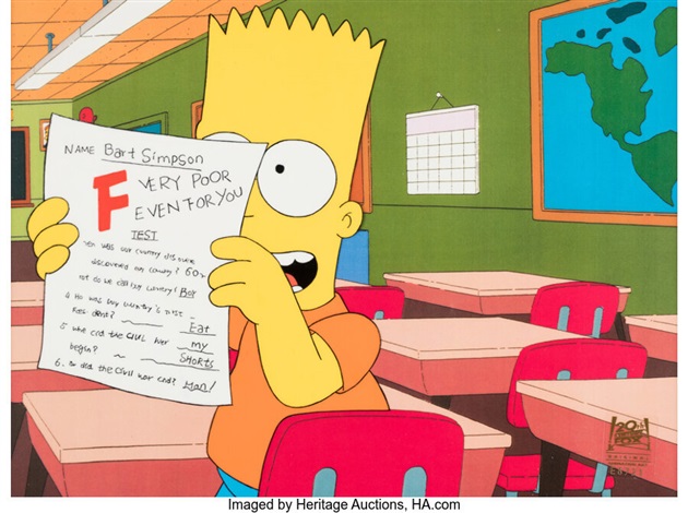 The Simpsons Barts Friend Falls in Love Bart Simpson and Failed Test ...