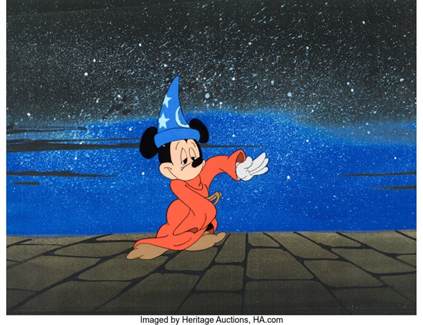 Disney Channel Mickey Mouse as the Sorcerers Apprentice Production Cel ...