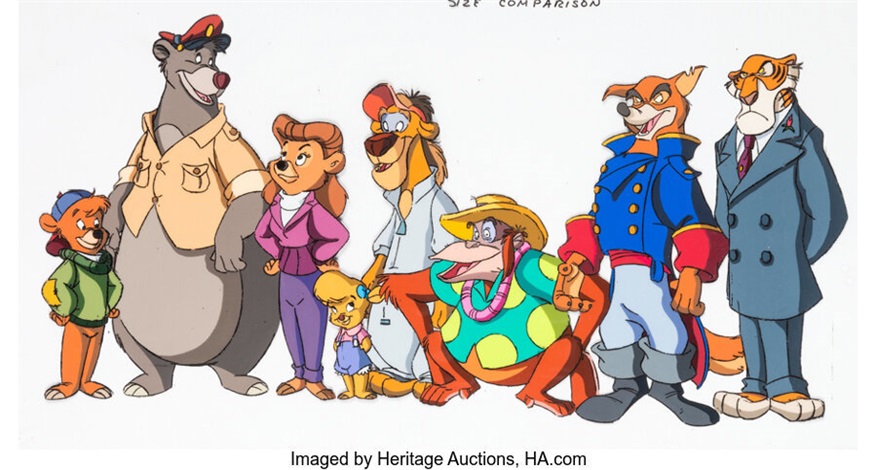 TaleSpin Main Cast Size Comparison Model Cel Walt Disney, c. 1990 by ...