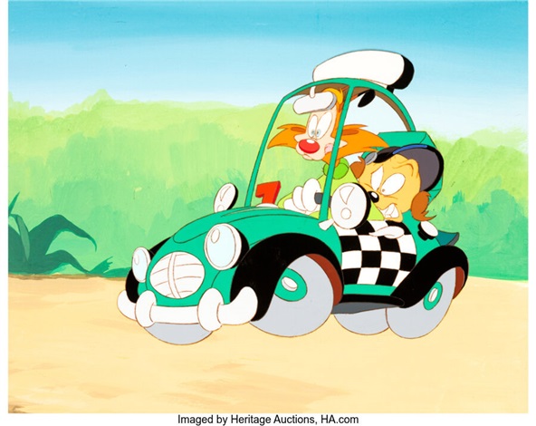 Petal to the Metal Bonkers D. Bobcat and Jitters A. Dog Production Cel ...