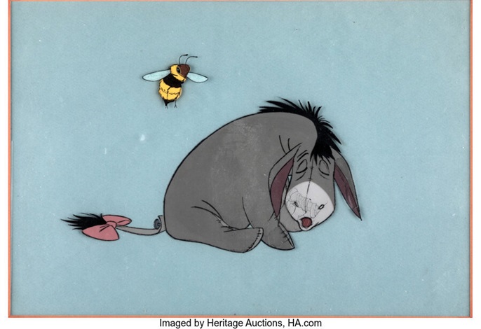 Winnie the Pooh and the Honey Tree Eeyore Production Cel Walt Disney ...
