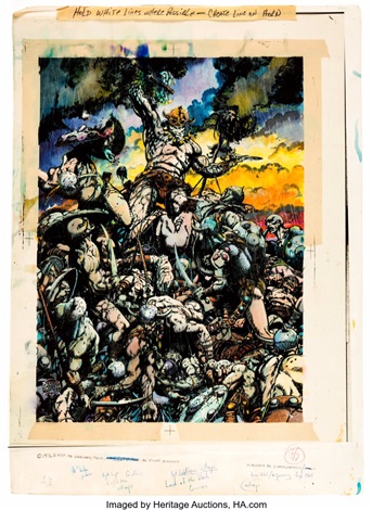 Barry Smith Lord of the Black Corsairs Hand-Painted Color Conan Poster ...
