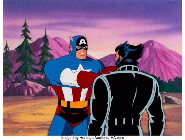 X-Men Captain America and Wolverine Production Cel Setup Marvel Studios ...