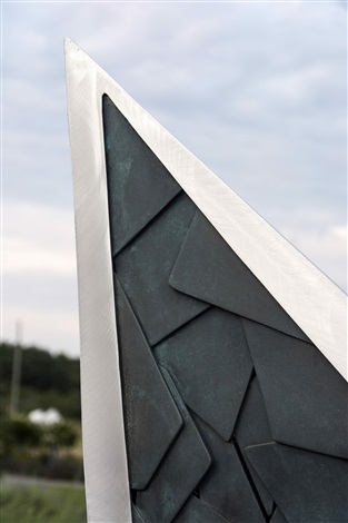 Triangle - tall, modern, abstract, contemporary, aluminum outdoor ...