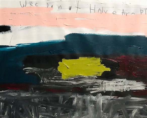 WeeDonutHalveArePlanBee Abstract painting by Nathan Paddison on artnet