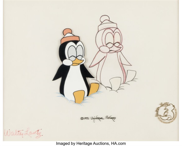 The Rude Intruder Chilly Willy Production Cel and Animation Drawing by ...