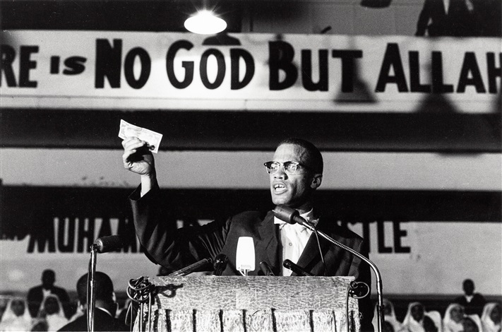 Malcolm X at a Black Muslims Rally, Washington D.C. by Eve Arnold on artnet
