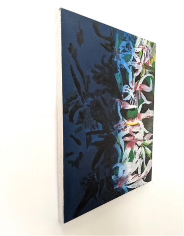 Speed - rich, expressive, floral, still life abstract, oil on linen on ...