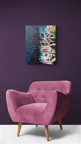 Speed - rich, expressive, floral, still life abstract, oil on linen on ...