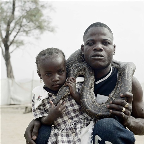 Mummy Ahmadu and a Snake Charmer with a Rock Python, Abuja, Nigeria by ...