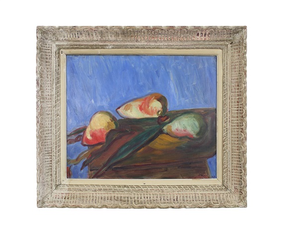 Pears with a Blue Background by Sir Matthew Arnold Bracy Smith on artnet