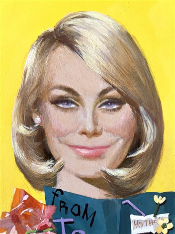 Beautiful Blond Hair and Blue Eyed Woman - Mid Century Illustration by ...