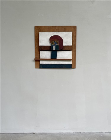 Relief with Blue V by Matt Rugg on artnet