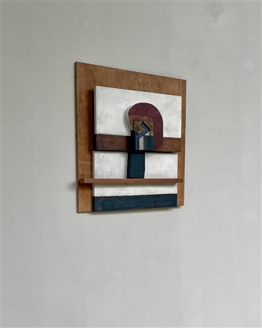 Relief with Blue V by Matt Rugg on artnet