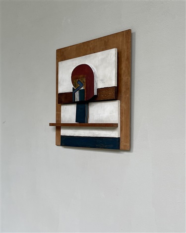 Relief with Blue V by Matt Rugg on artnet