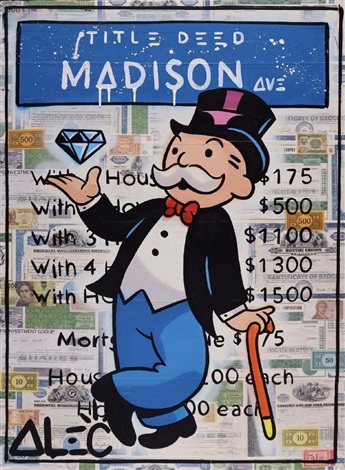 Monopoly Diamond in the Air Madison Ave. Title Deed by Alec Monopoly on ...