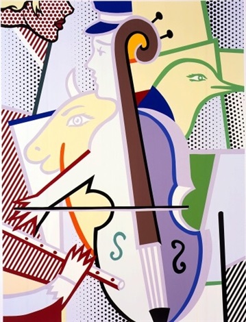 Cubist Cello by Roy Lichtenstein on artnet
