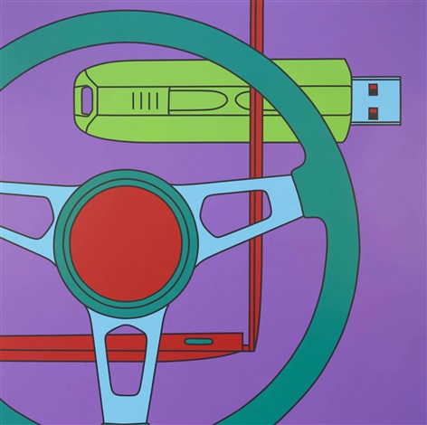 Untitled with steering wheel by Michael Craig-Martin on artnet