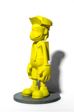 XOX Chill Yellow 110 - graphic, pop-art, figurative, resin sculpture by ...