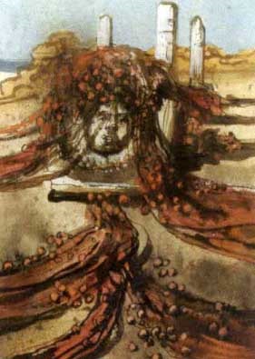 Leptis Magnus medusa in ruins by Eugene Berman on artnet