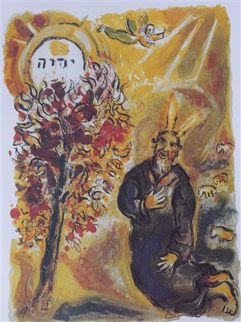 Moses and the Burning Bush by Marc Chagall on artnet
