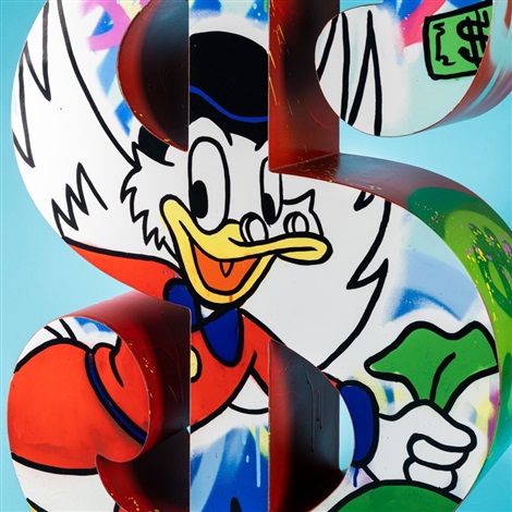Dollar Scrooge With Money Bag by Alec Monopoly on artnet