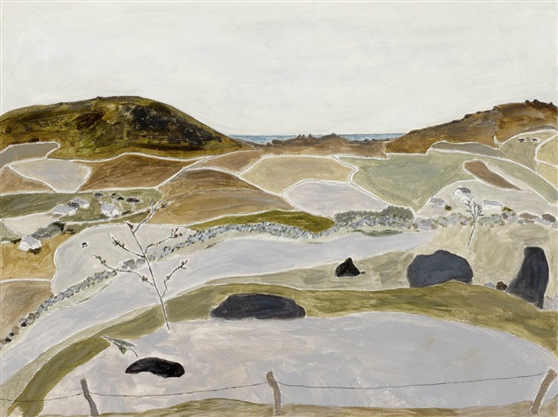 Towards Rosewall with Two Trees by Rachel Nicholson on artnet