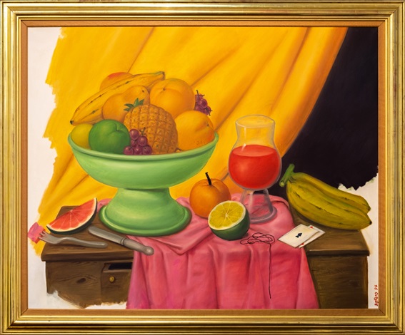 Still Life with Playing Cards by Fernando Botero on artnet