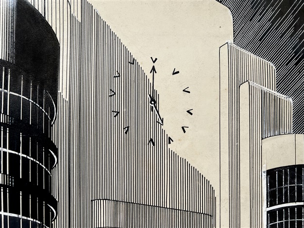 Art Deco Couple In Front of Black and White Art Deco Architecture by ...