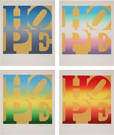 Four Seasons of Hope Gold by Robert Indiana on artnet