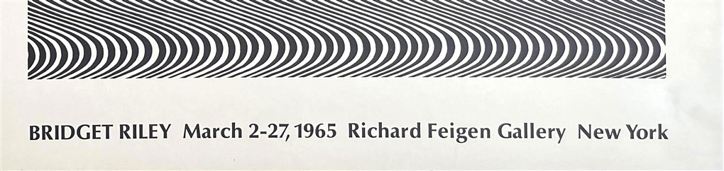 Richard Feigen Gallery 1965 Op Art poster by Bridget Riley on artnet