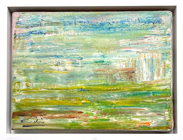 Untitled Abstract Expressionist landscape painting Mid Century Modern ...
