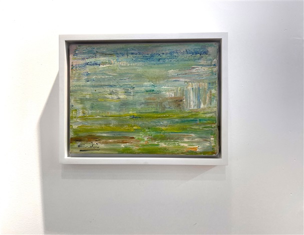 Untitled Abstract Expressionist landscape painting Mid Century Modern ...