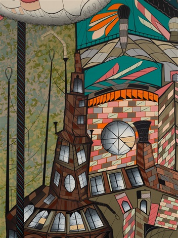 Sparkling City With Egg Monuments 8 by Lari Pittman on artnet