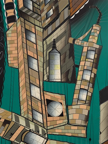 Sparkling City With Egg Monuments 5 by Lari Pittman on artnet