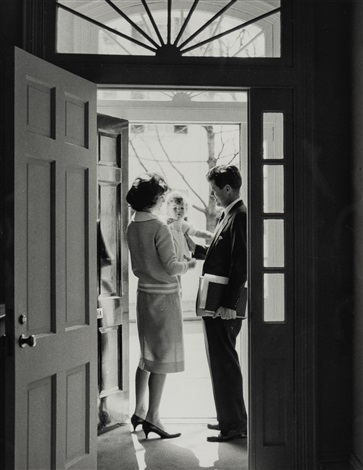 JFK with Jackie and Caroline in the Doorway by Jacques Lowe on artnet