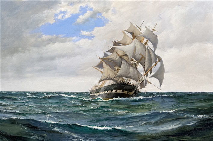 A Rift in the Clouds - The Joshua Bates by Montague Dawson on artnet