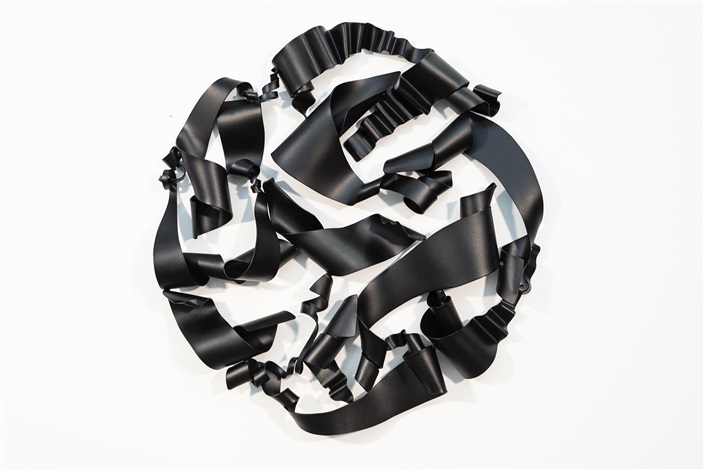 Sword of No Sword 6 - black, abstract, powder coated steel, wall ...