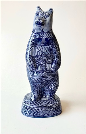 Blue White Pottery by Vicky Lindo on artnet