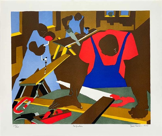 Carpenters by Jacob Lawrence on artnet