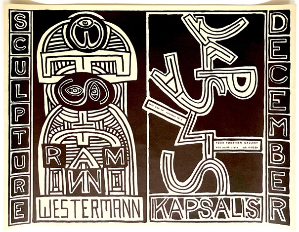 Rare artist designed early poster Westermann and Kapsalis Sculpture at ...